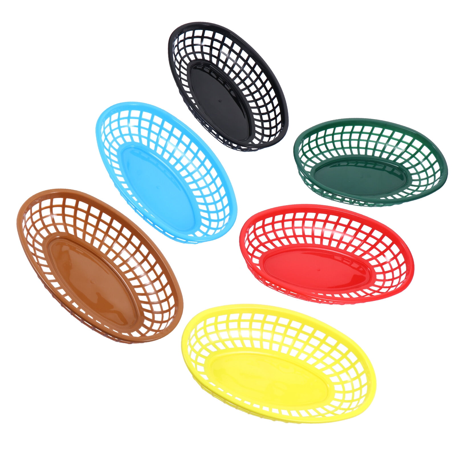Eease Plastic Oval Food Baskets for Serving (6pcs) - Walmart.com