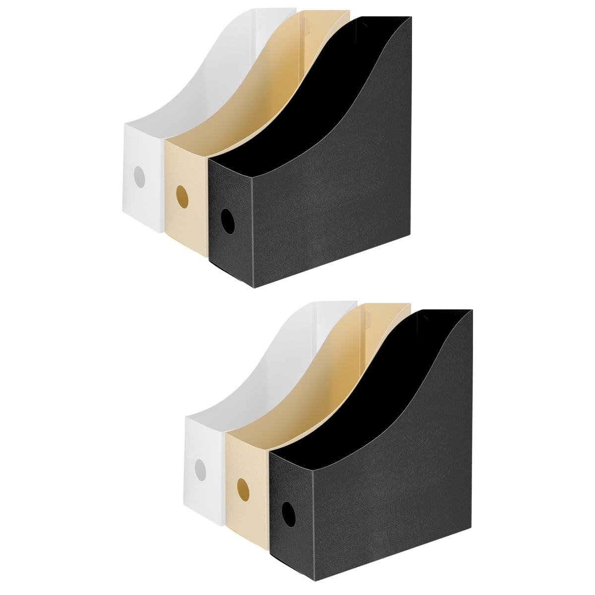 6 Pcs Plastic Document Box Plastic File Organizer Magazine Desk Box ...