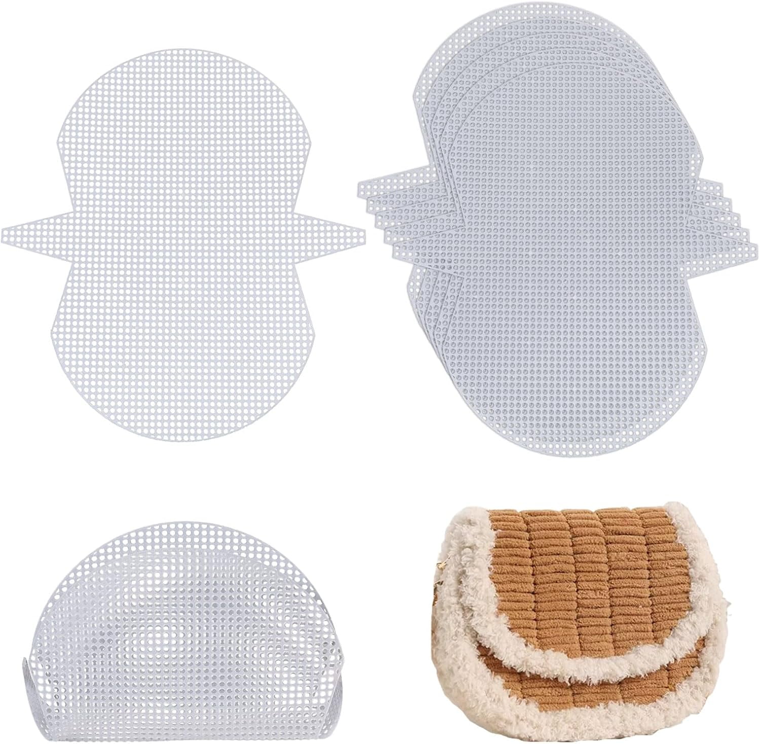 6 Pcs Plastic Mesh Canvas Sheets and Blank Needlepoint Canvas Sheets ...