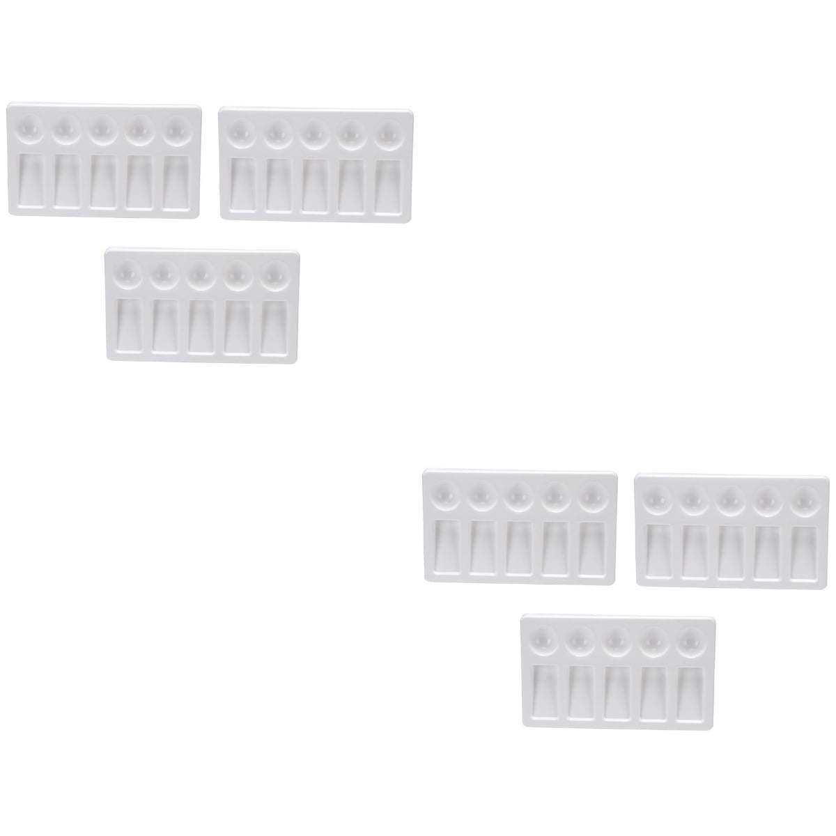 6 Pcs Plastic Palette Watercolor Paint DIY Art Painting Board Color ...