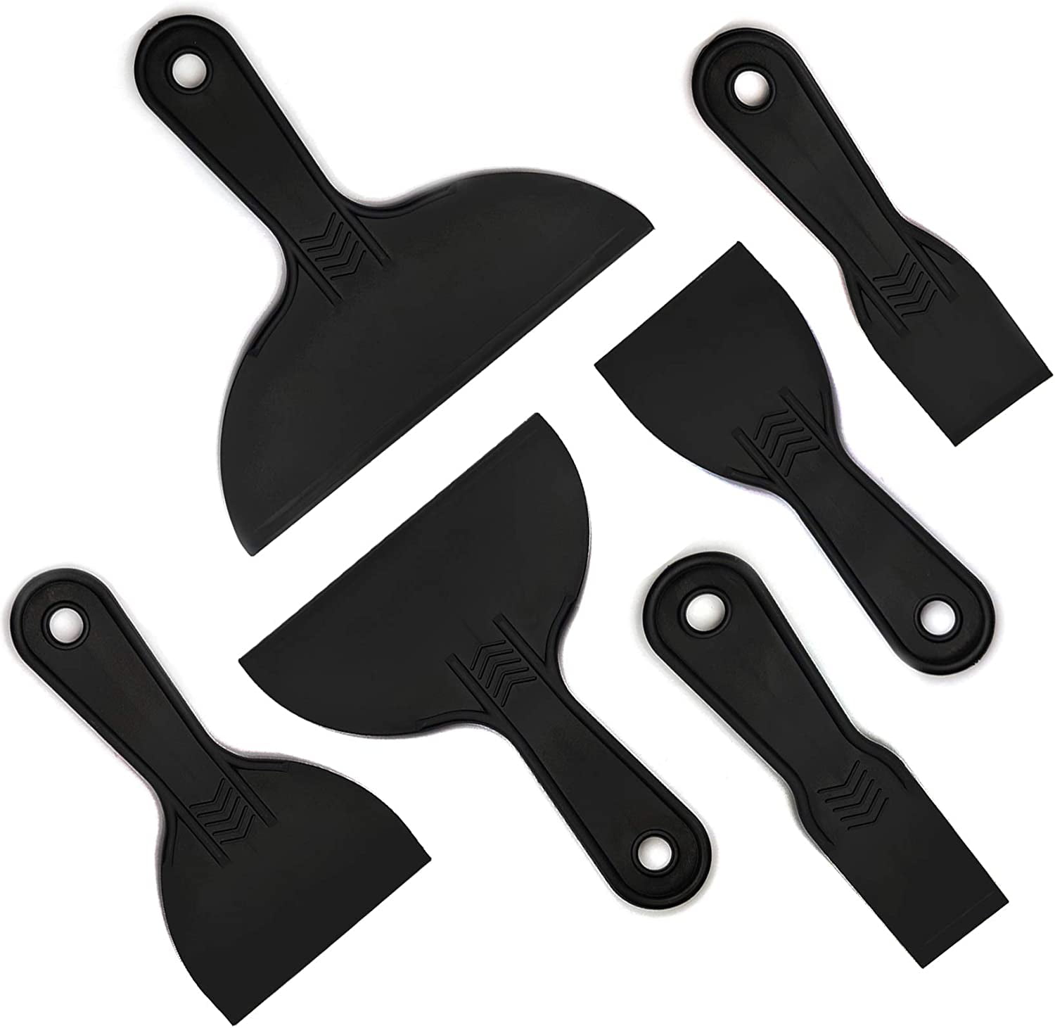 6 Pieces Plastic Putty Knife Set, Wallpaper Scraper, DIY Paint Scrapers ...