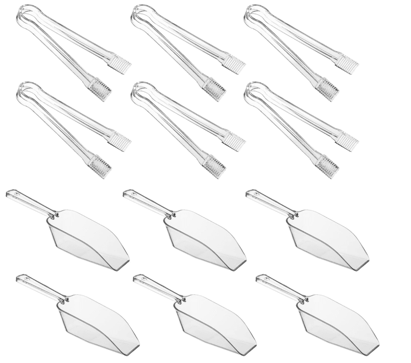 6 Pcs Plastic Serving Tongs Mini Kitchen Tongs for Party Dessert Bar ...