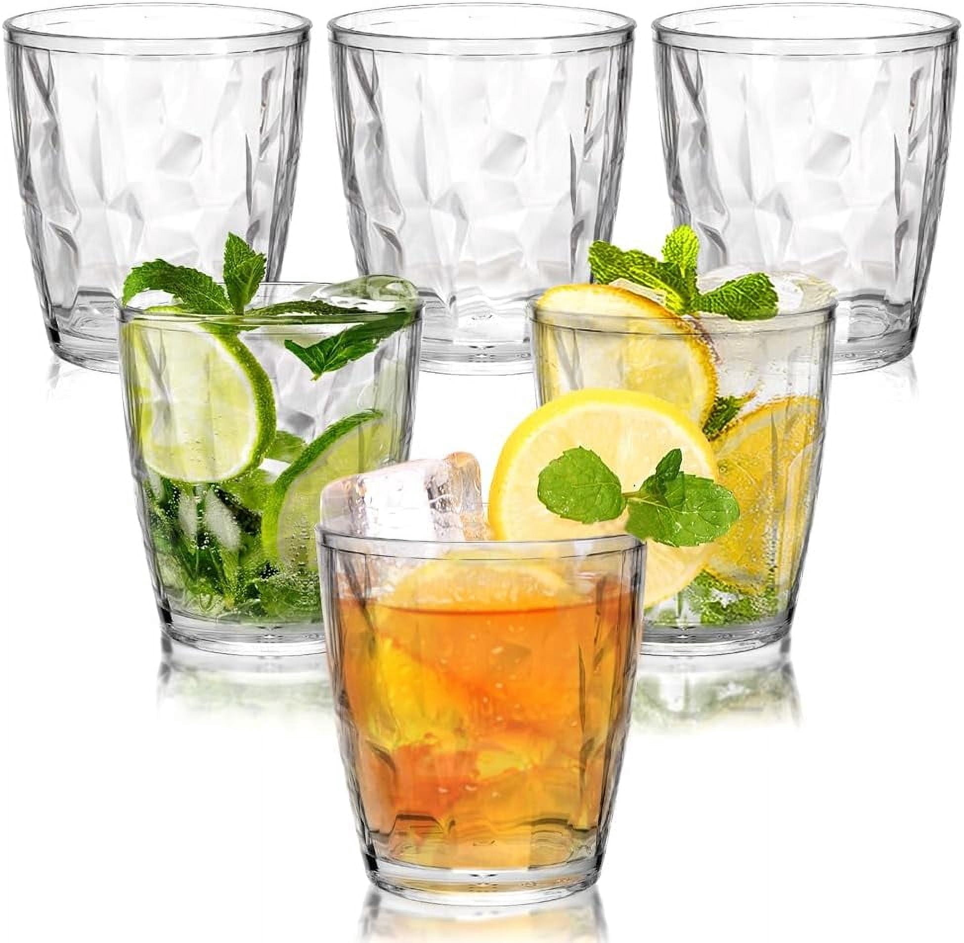 6 Pcs Plastic Tumblers, Unbreakable Water Cups, Reusable Drinking Cup ...