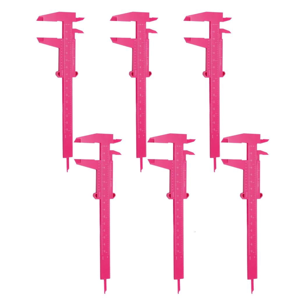 6 Pcs Plastic Vernier Caliper 150mm Caliper with Double Scale for ...