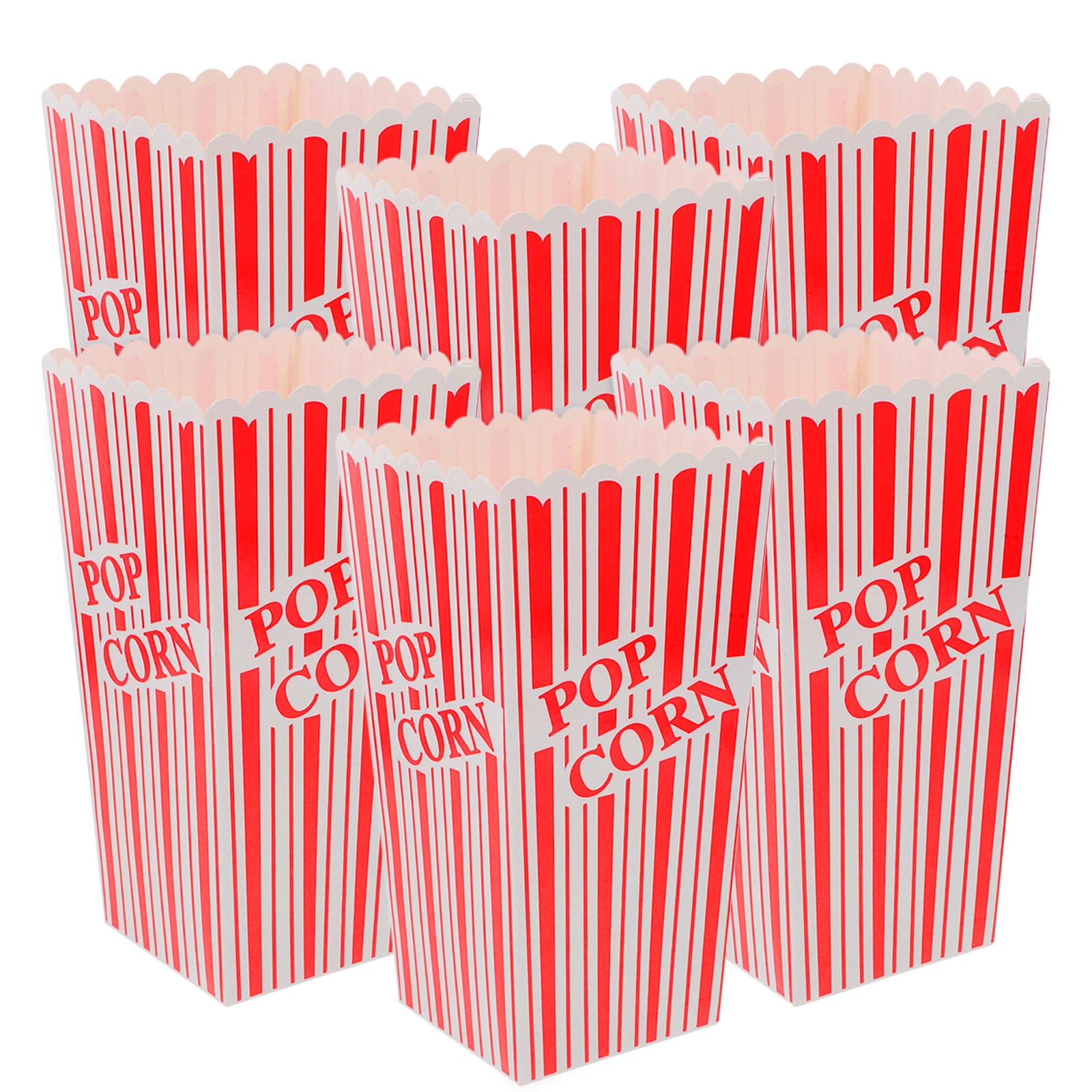 6 Pcs Popcorn Bucket Snack Container Paper Boxes Cups Food Containers ...