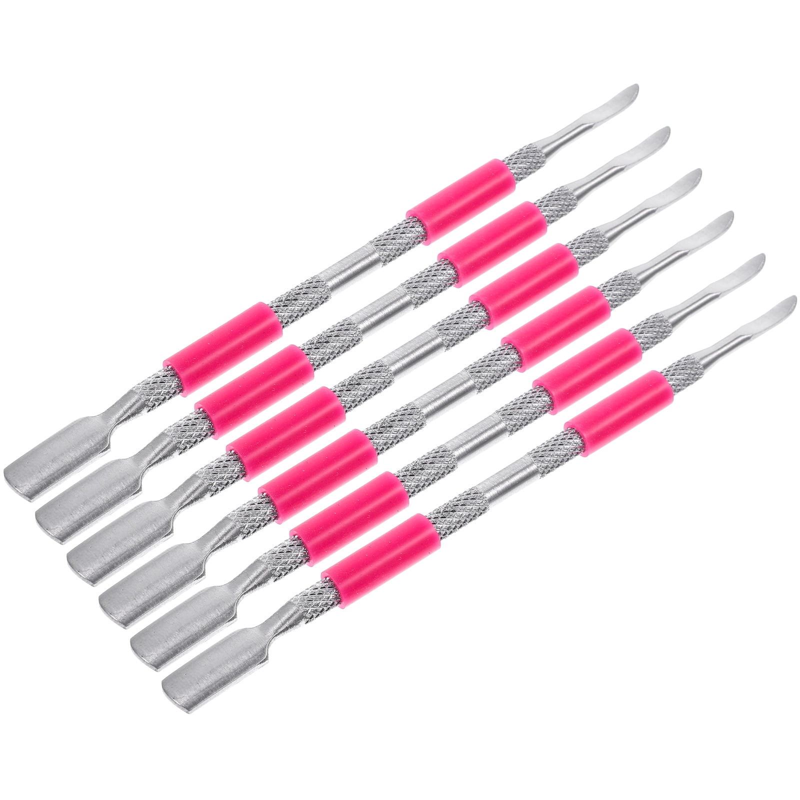 6 Pcs Double-headed Steel Push Armor Manicure Portable Finger Nail ...