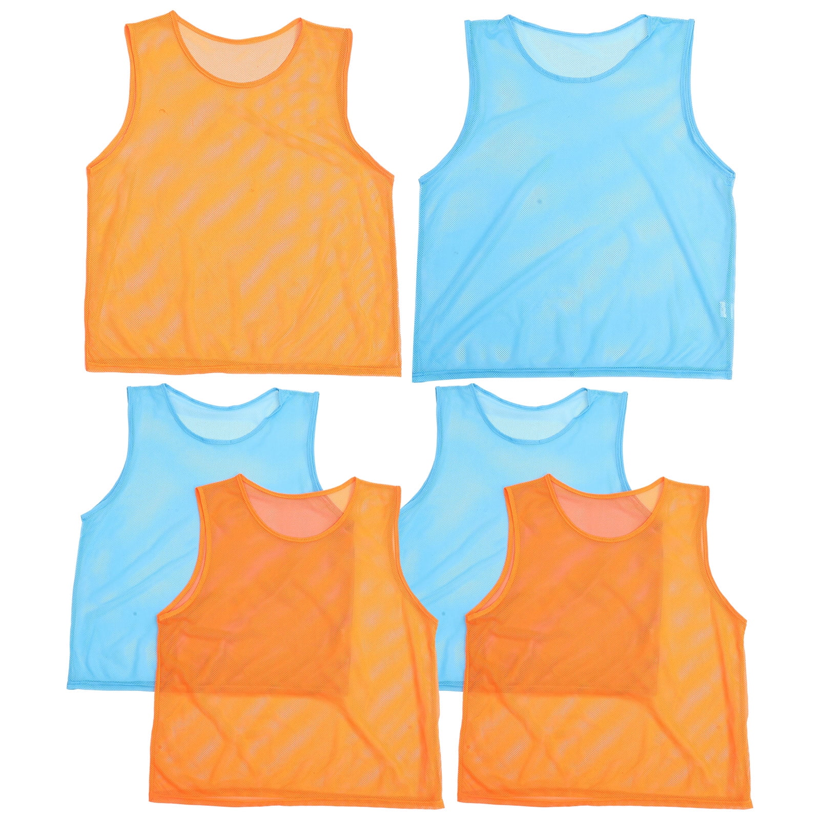 6 Pcs Portable Pinnies Reusable Soccer Football Sports Volleyball Mesh ...