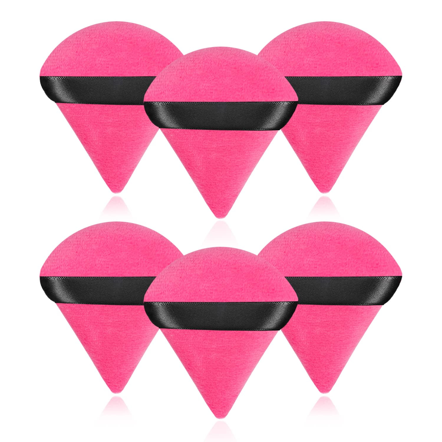 6 Pcs Powder Puff Face Soft Triangle Makeup Powder Puffs For Loose ...