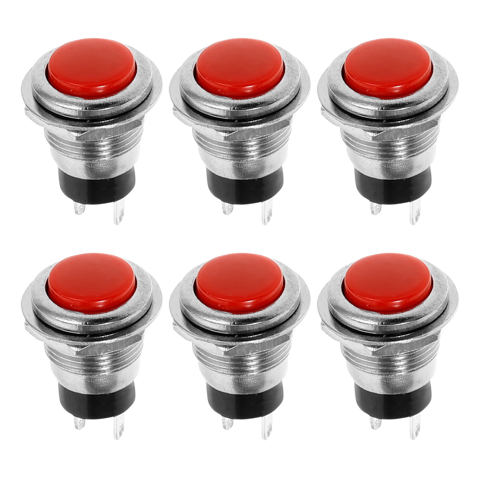 6 Pcs Power Switch Button Buttons 2 Pin Switch Automotive Switch ...