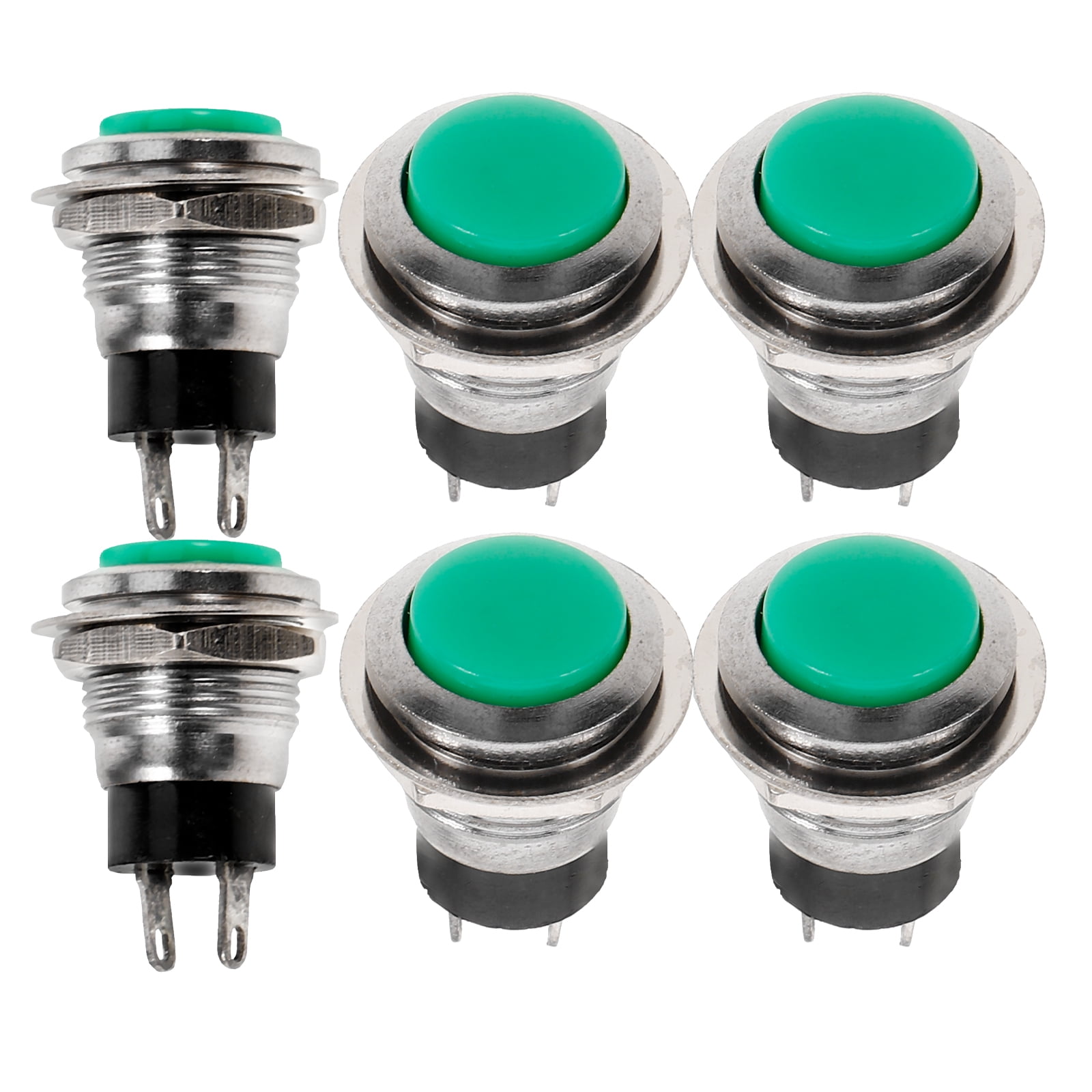 6 Pcs Power Switch Button Buttons Automotive Replacement Switches 2 Pin ...