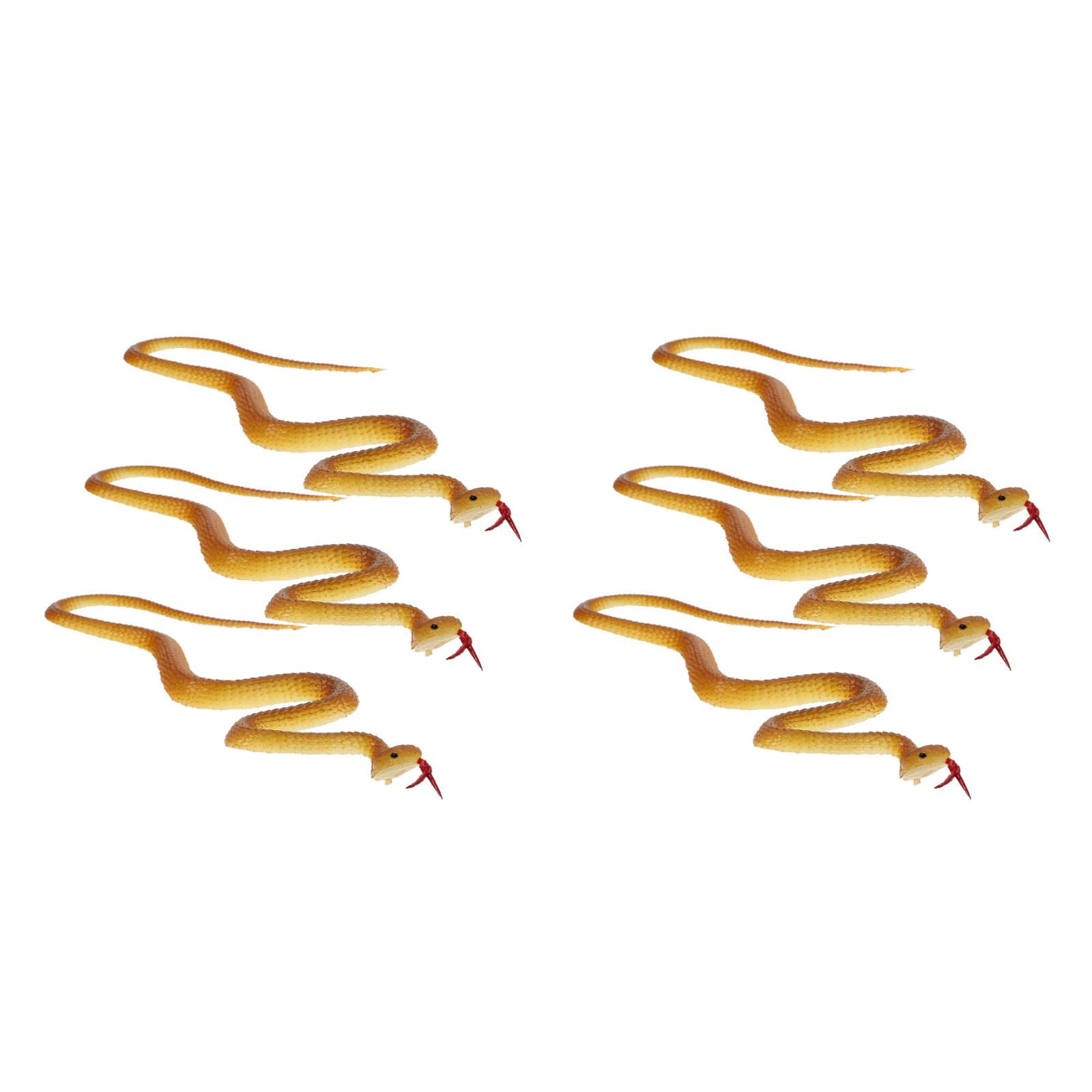 6 Pcs Prank Snakes Party Plastic Snake Plaything Realistic Snake Toy ...