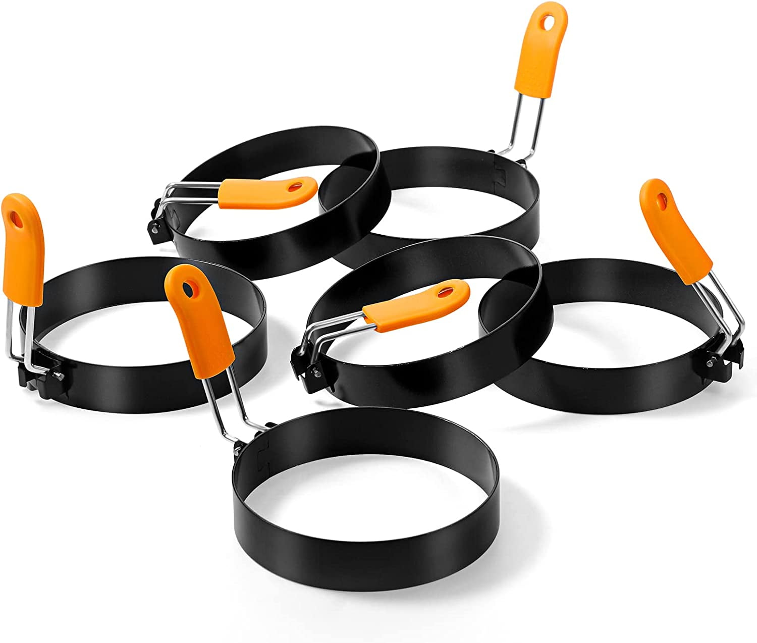 6 Pcs Professional Egg Ring Pancake Ring Set Stainless Steel Fried Egg ...