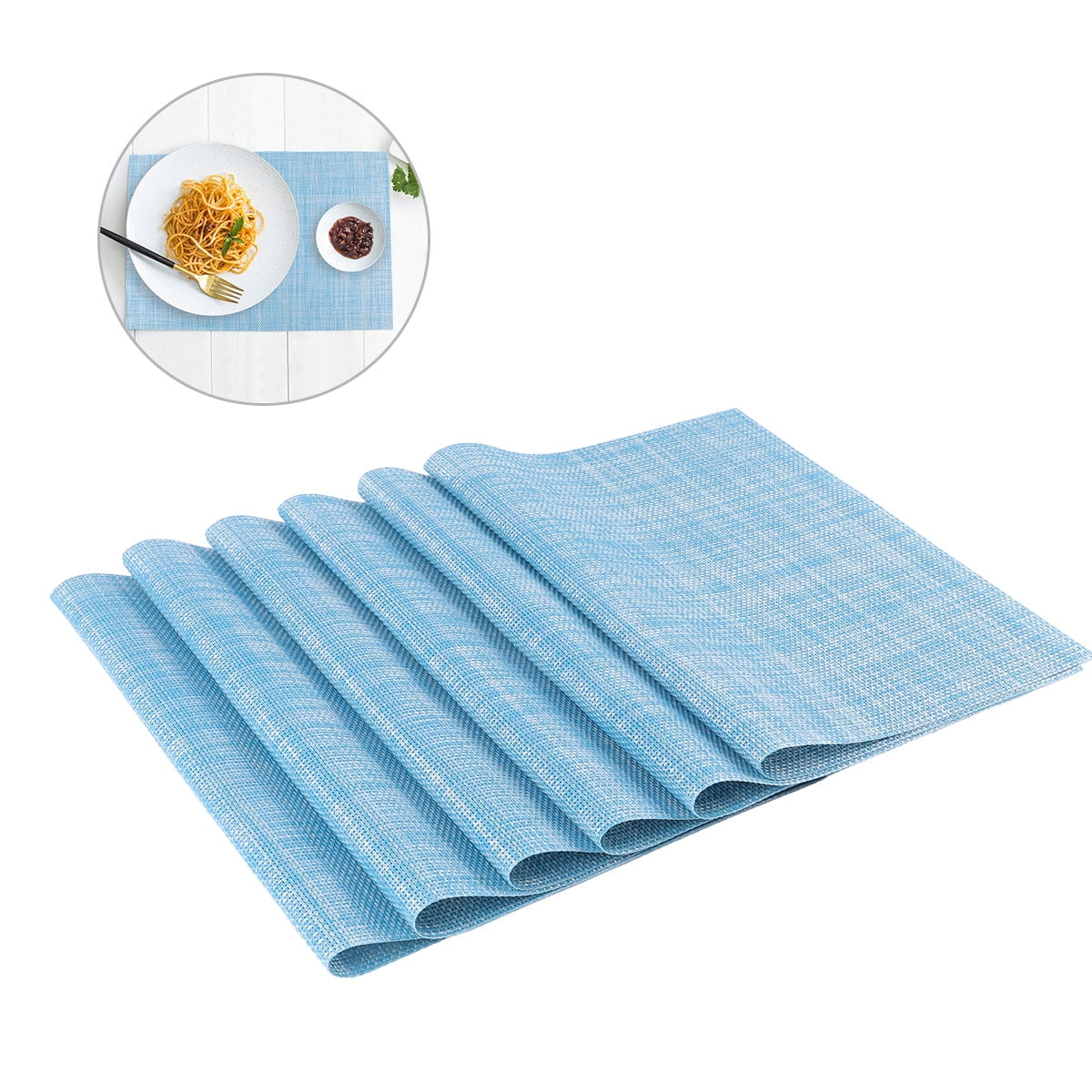 6 Pcs Pvc Insulation Pad Tableware Mat PVC Placemats Dining Table Mats ...