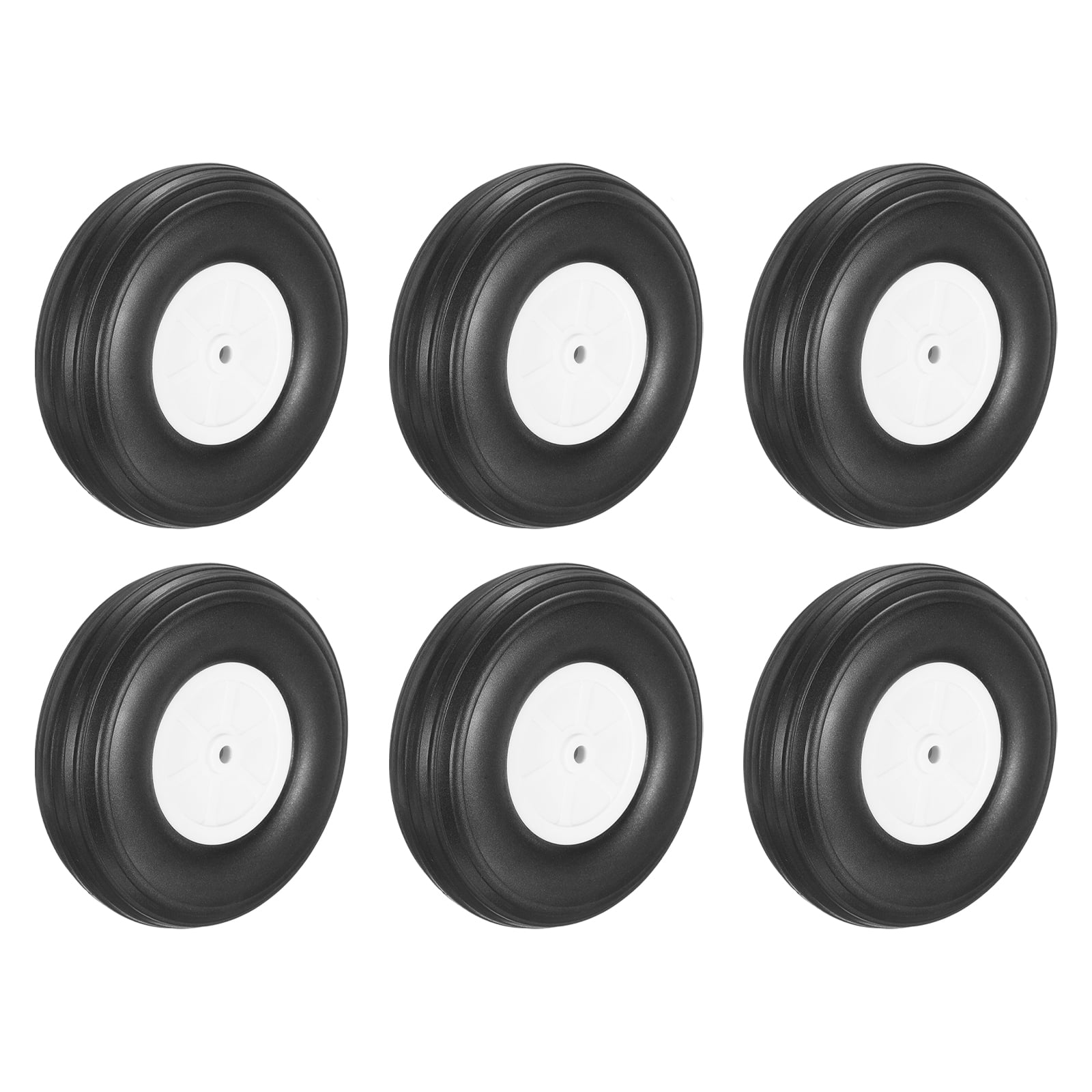 6 Pcs RC Airplane Wheels, 4.3 Inch OD RC Plane Parts Wheels Model ...