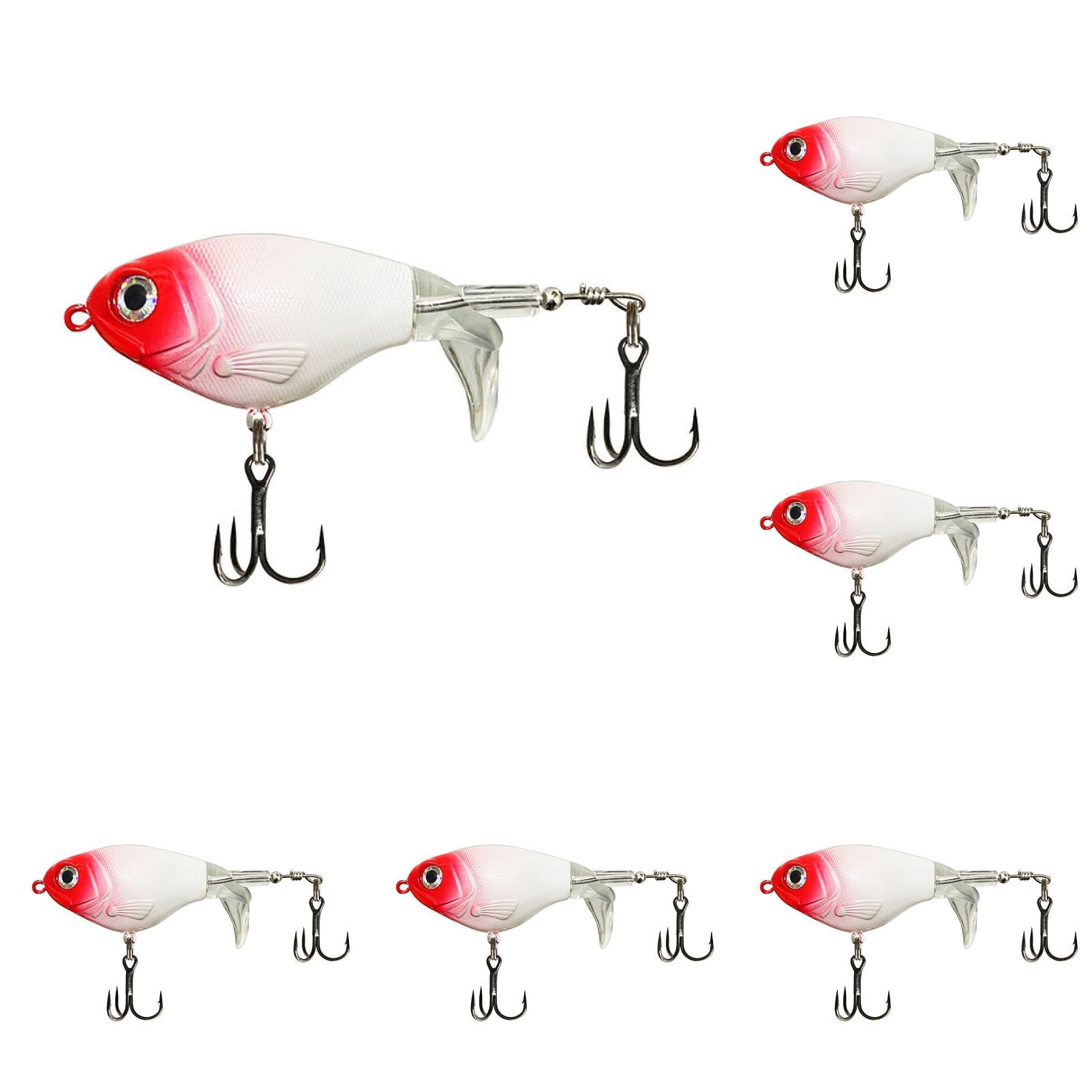 6 Pcs Realistic Bass Bait with Propeller Tail 3.15 Inch, Fishing Lures ...