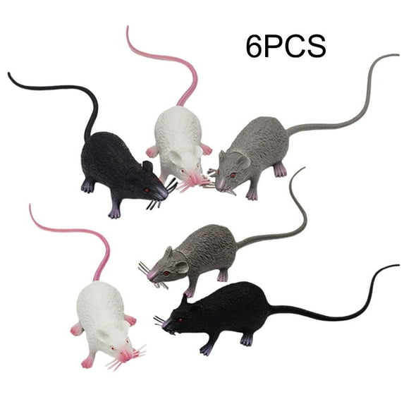 6 Pcs Realistic Halloween Rats For Scary Decoration And Pranks ...