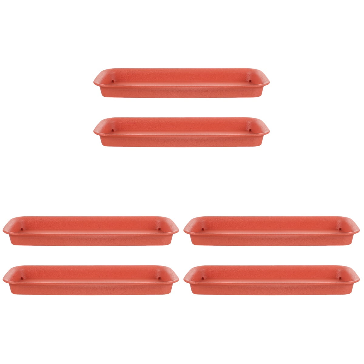 6 Pcs Rectangular Planter Tray Plastic Flower Pot Tray Plant Saucer ...