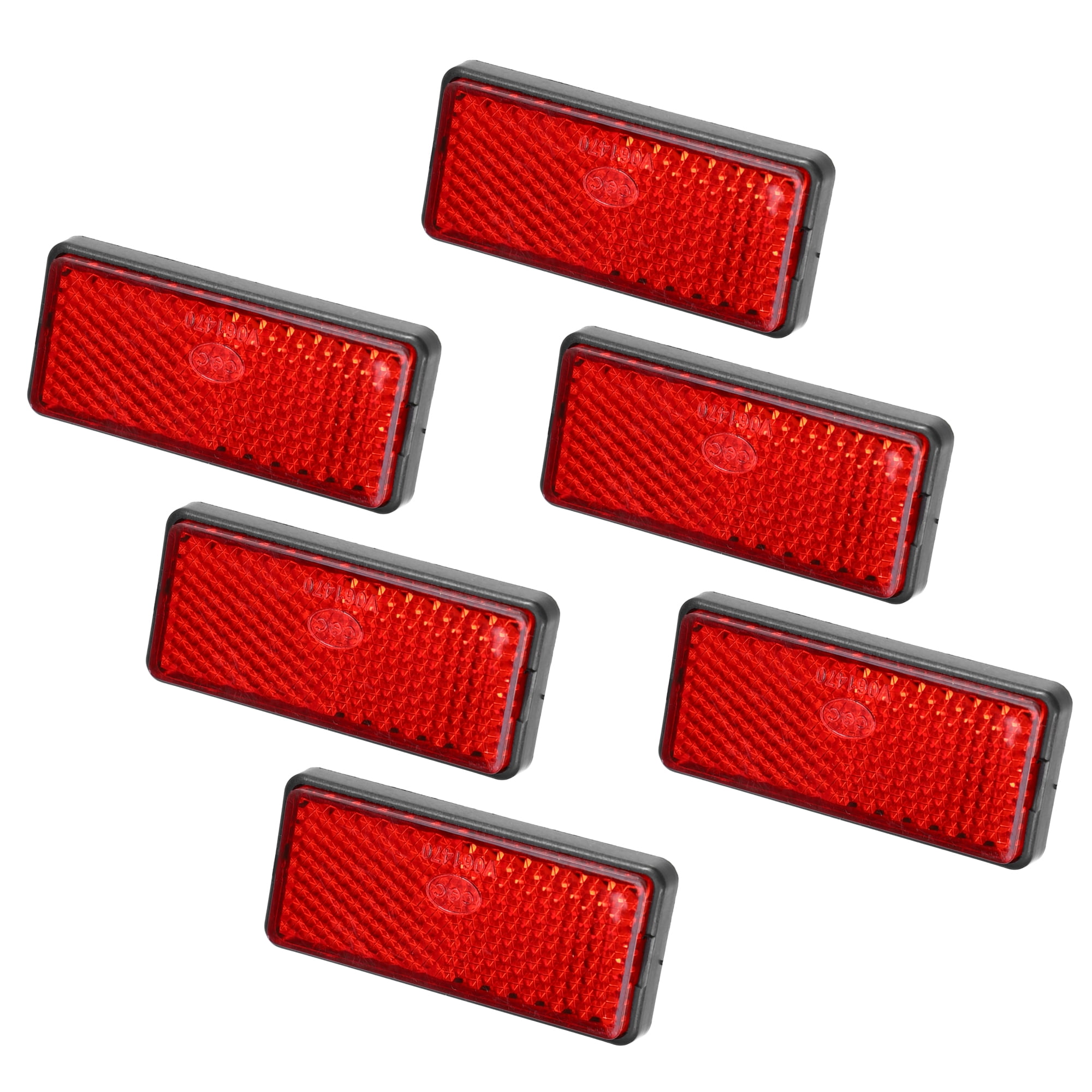 6 Pcs Rectangular Stick-on Safety Spoke Reflective Self Adhesive ...