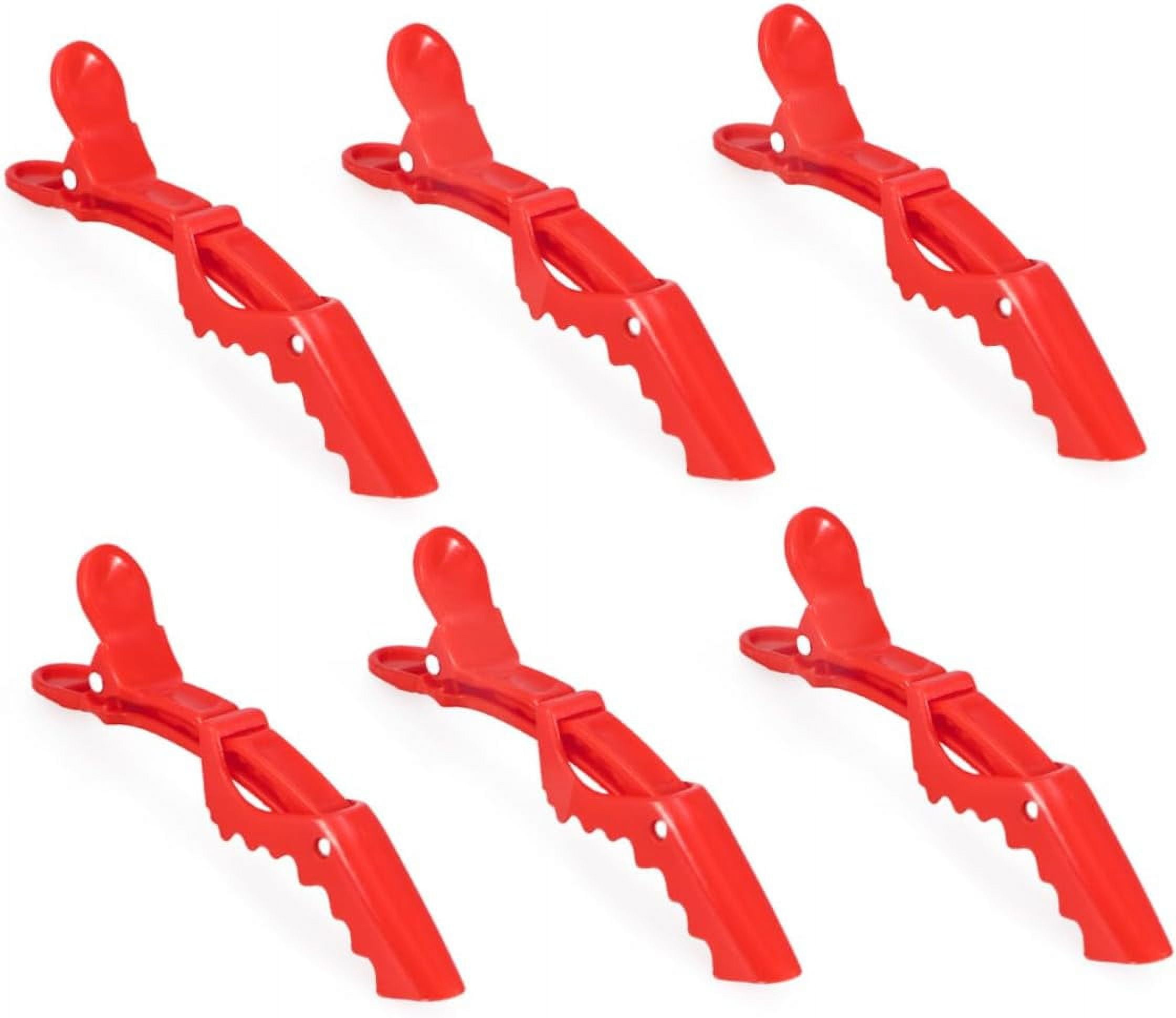 6 Pcs Red Hair Clips Styling Hair Clips Plastic Hair Clips Alligator ...