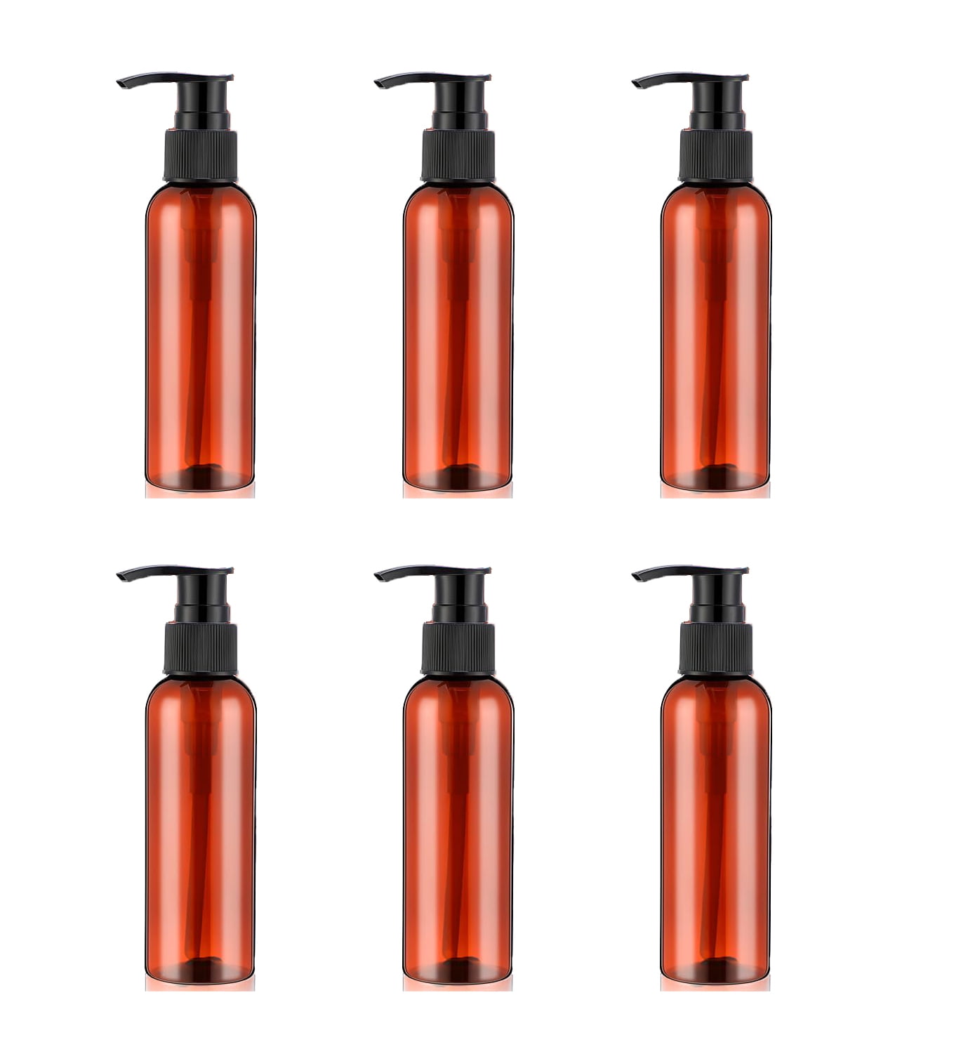 6 Pcs Refillable Empty Lotion Bottles 4oz/120ml Plastic Pump Bottles ...