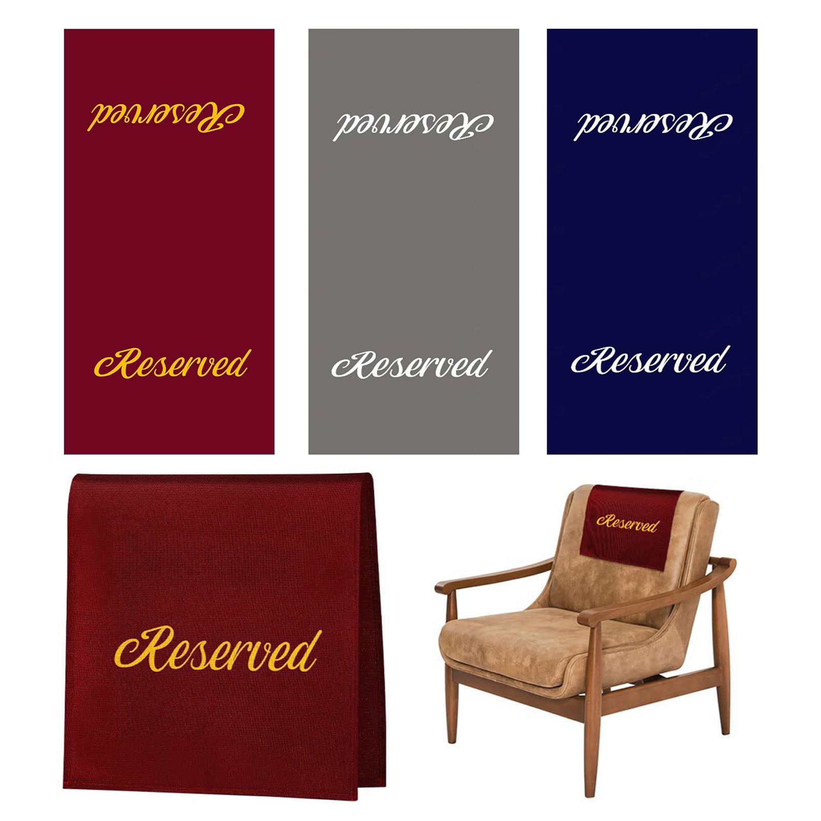 6 Pcs Reserved Chair Signs Church Pew Reserved Seating Signs with ...