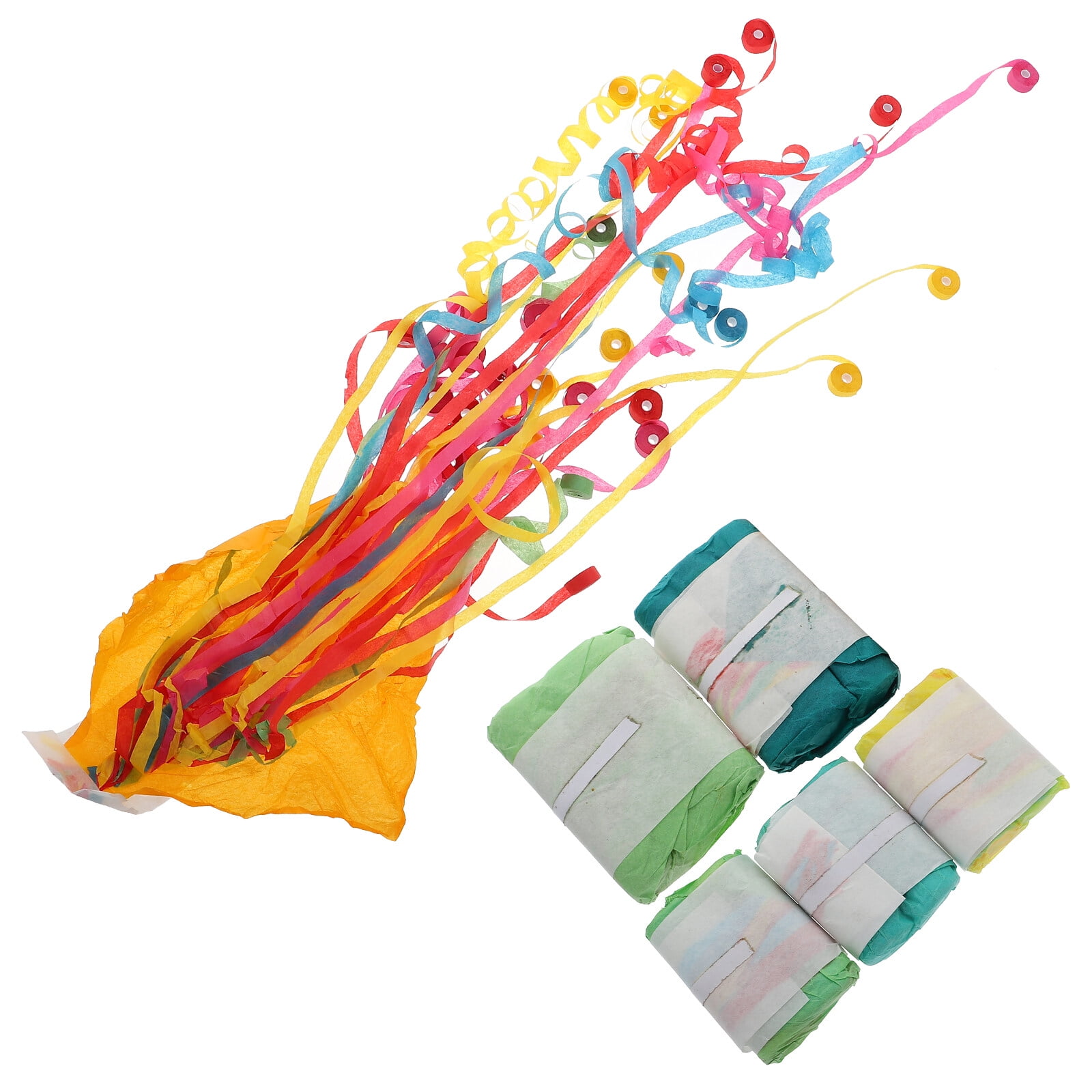6 Pcs Ribbon Colorful Throw Streamers Paper Party Celebrations Favors ...