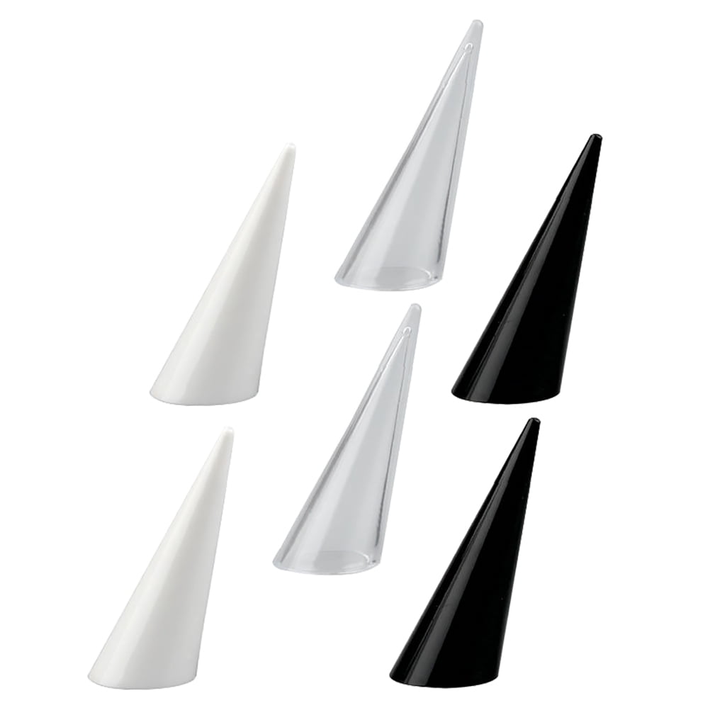 6 Pcs Ring Display Stand Shelves Jewelry Holder Rings Storage Rack Cone ...