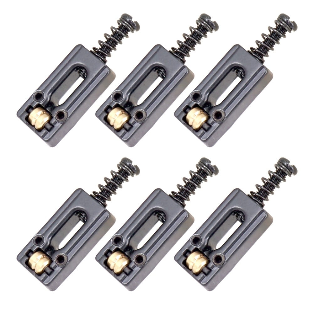 6 Pcs Roller Bridge Tremolo Saddles For Strat TL Electric Guitar Chrome ...