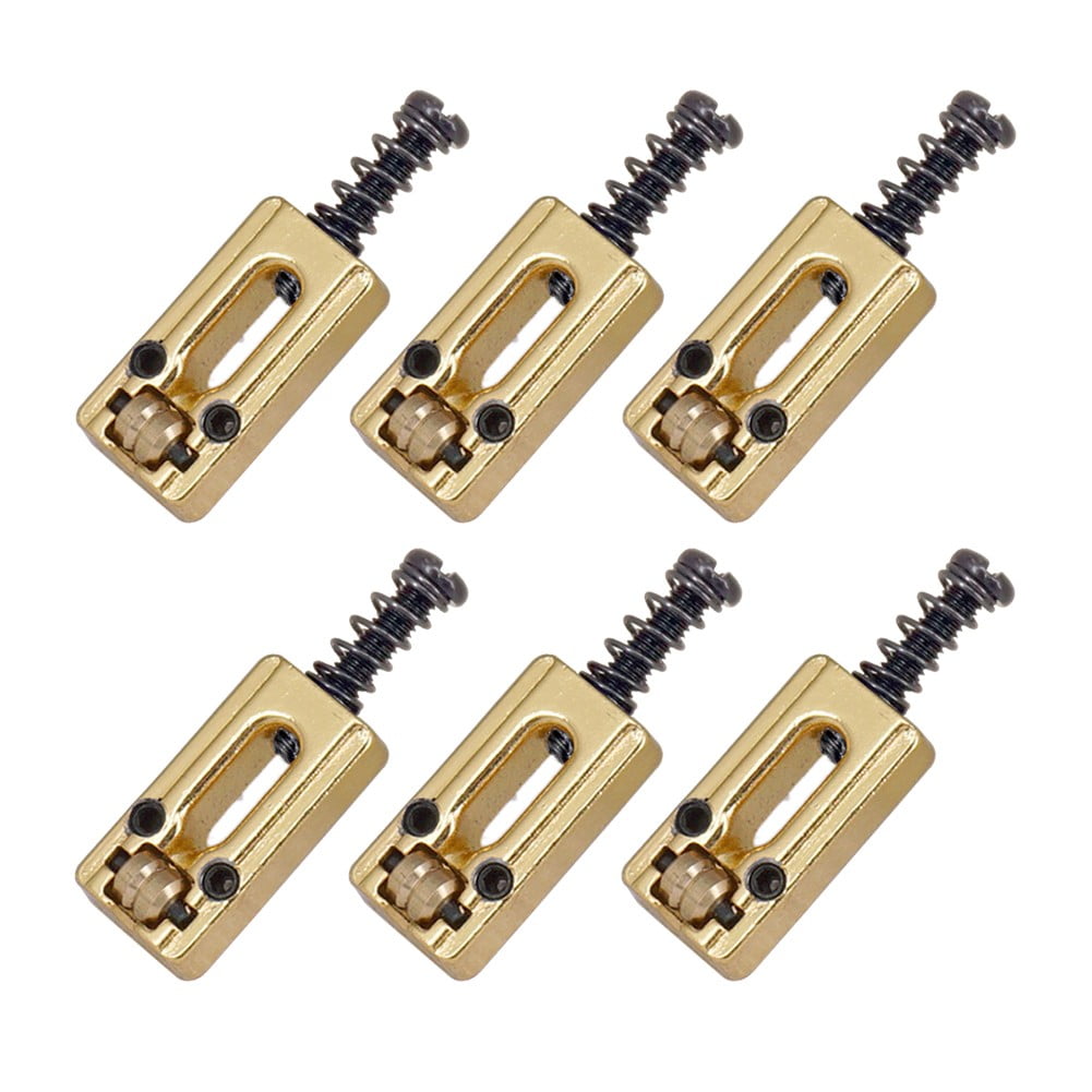 6 Pcs Roller Bridge Tremolo Saddles For Strat TL Electric Guitar Chrome ...