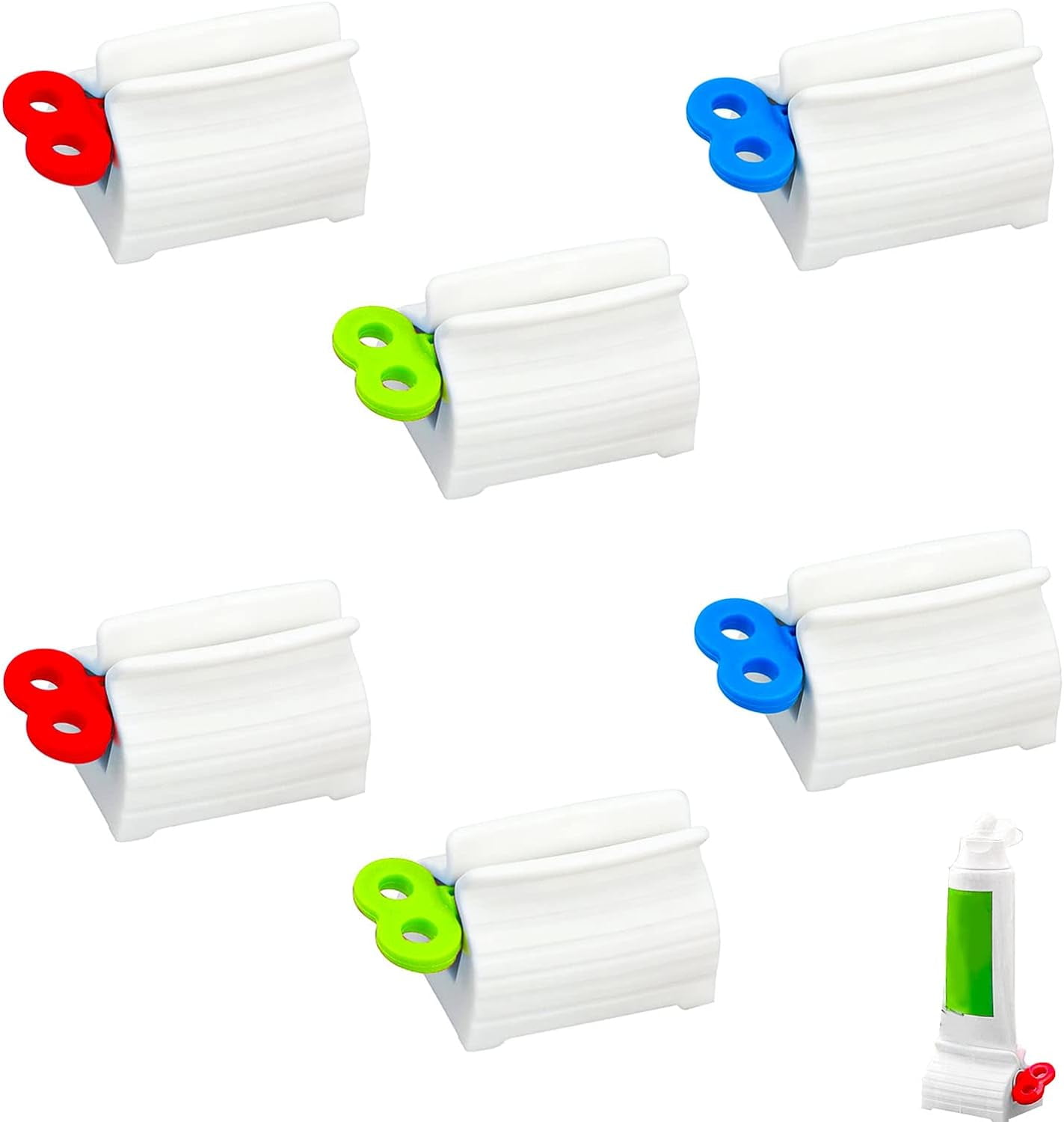 6 Pcs Rolling Tube Toothpaste Squeezer, Toothpaste Dispenser, Squeezer ...