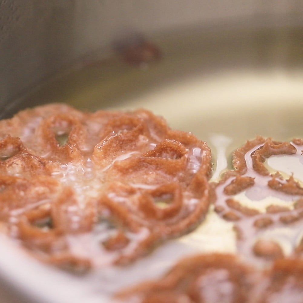 6 Pcs Rosette Iron Moulds Set Bunuelos with Handle Cooking Stamp Maker ...