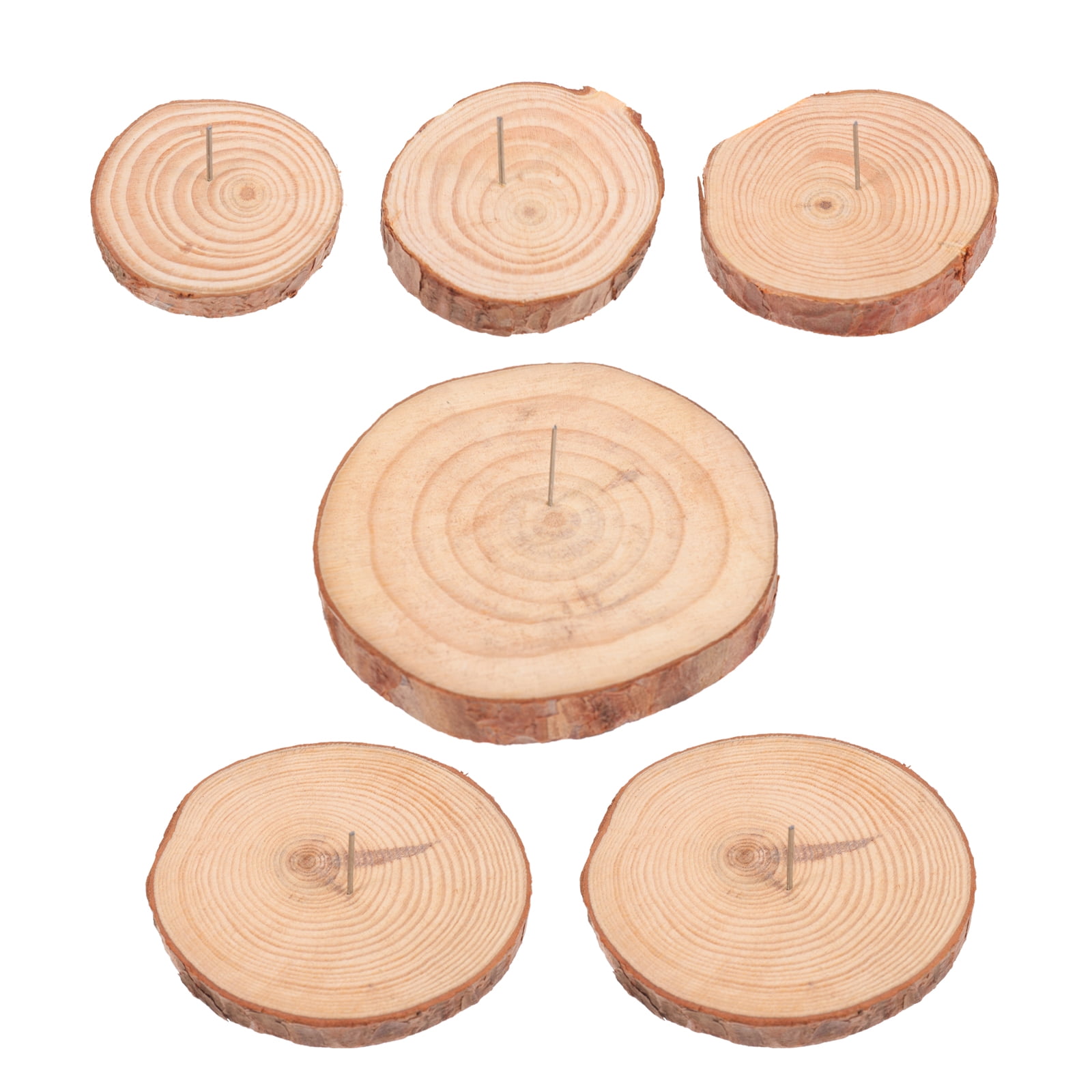 6 Pcs Round Base DIY Rubber Stamp Material with Handle Model Bases Seal ...