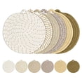 6 Pcs Round Woven Placemats – Cotton Linen Coasters Set, Non-Slip ...