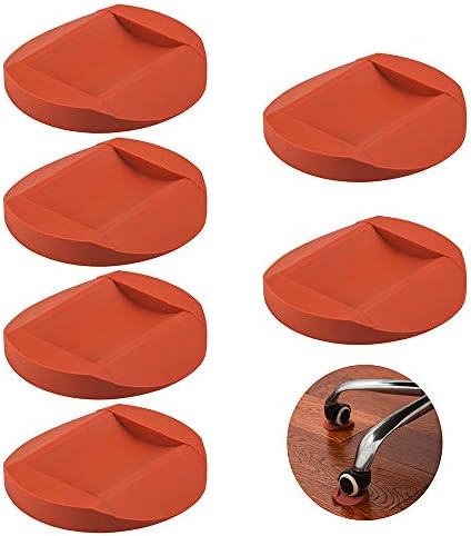 6 Pcs Rubber Furniture Caster Cups, Furniture Coasters Anti-Sliding ...