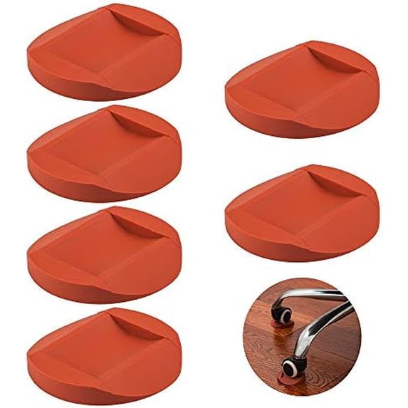 6 Pcs Rubber Furniture Caster Cups, Furniture Coasters Anti-Sliding ...