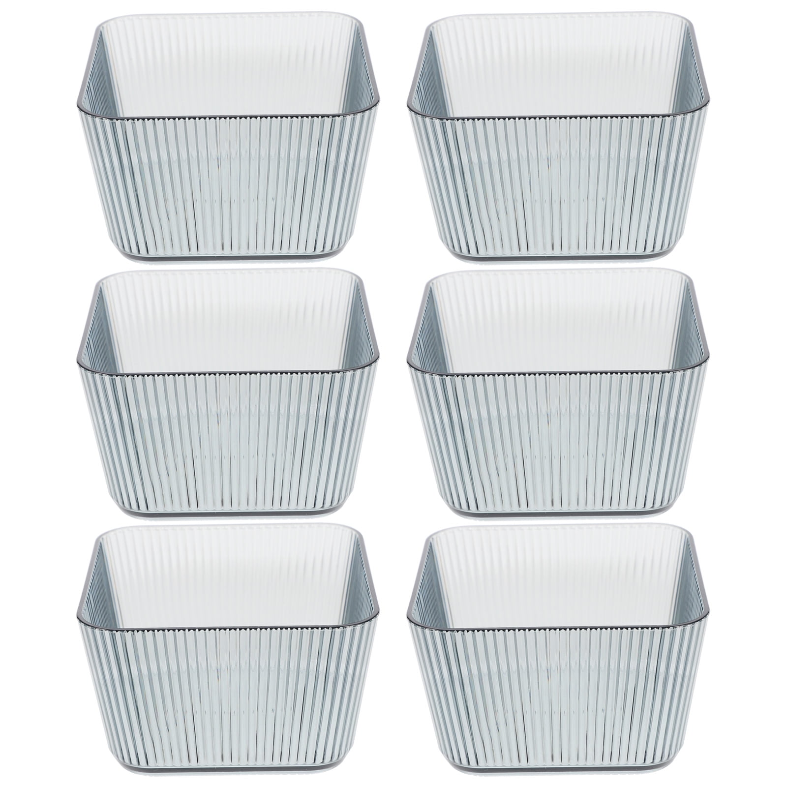 6 Pcs Salad Bowl Serving Bowl Deep Bowls Clear Plastic Bowls Fruit ...