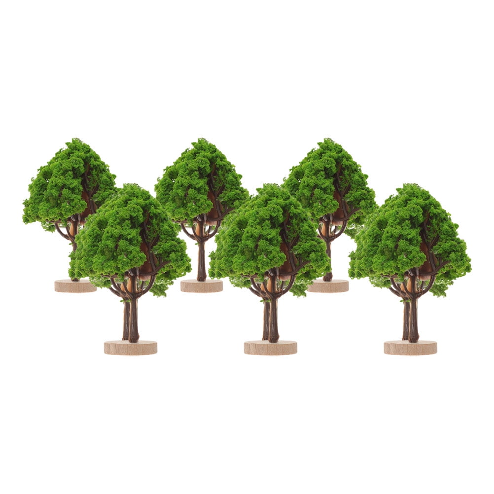 6 Pcs Sand Table Tree Plants Miniature Fake Trees For Model Train ...