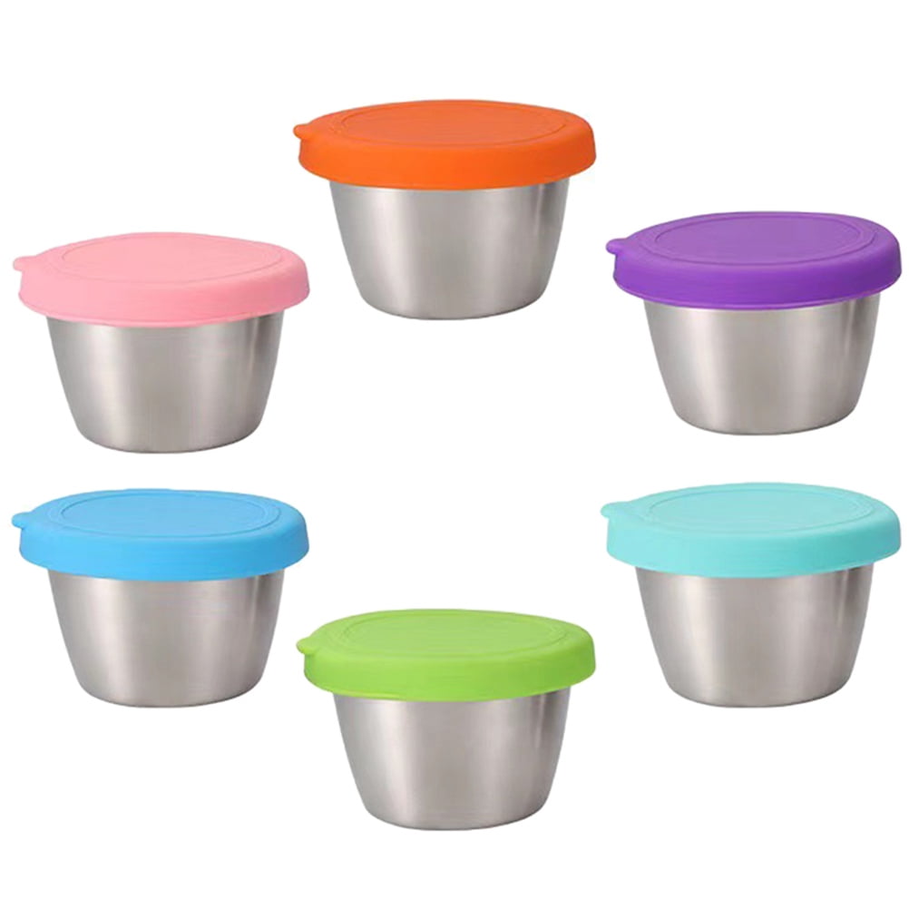 6 Pcs Sauce Cup with Lid Appetizers Ketchup Dish Plastic Containers ...
