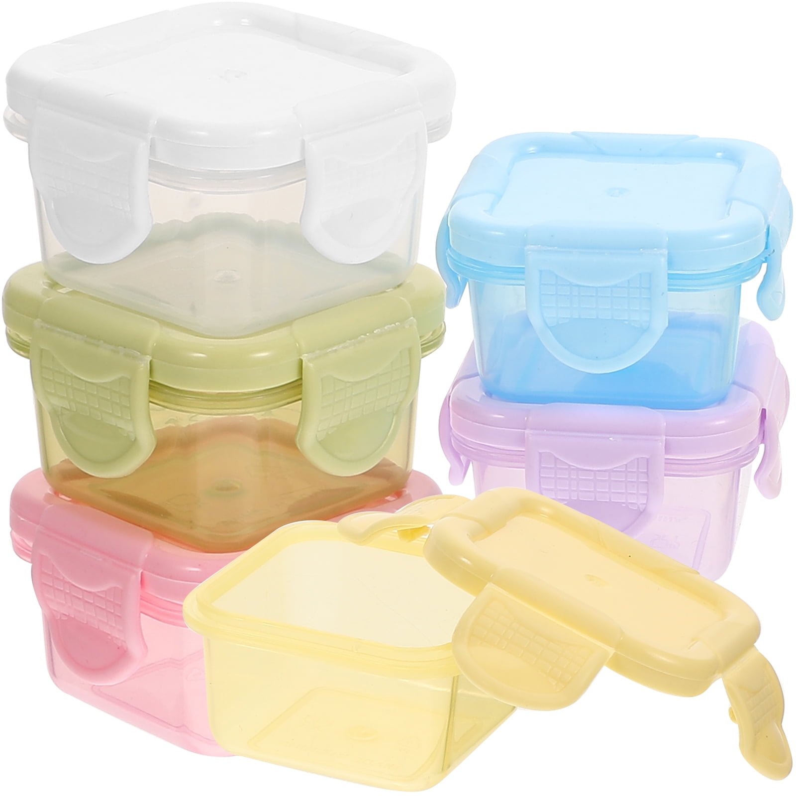 NUOLUX Dip Containers for Lunches PP 6Pcs 2.16X2.16X1.57in - Walmart.com