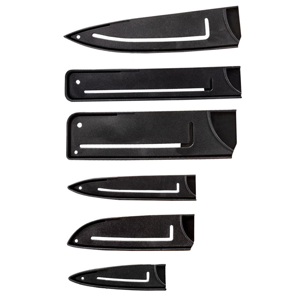 6 Pcs Scabbard Black Kitchen Utensils Chef Knife Chefs Knives Knife ...