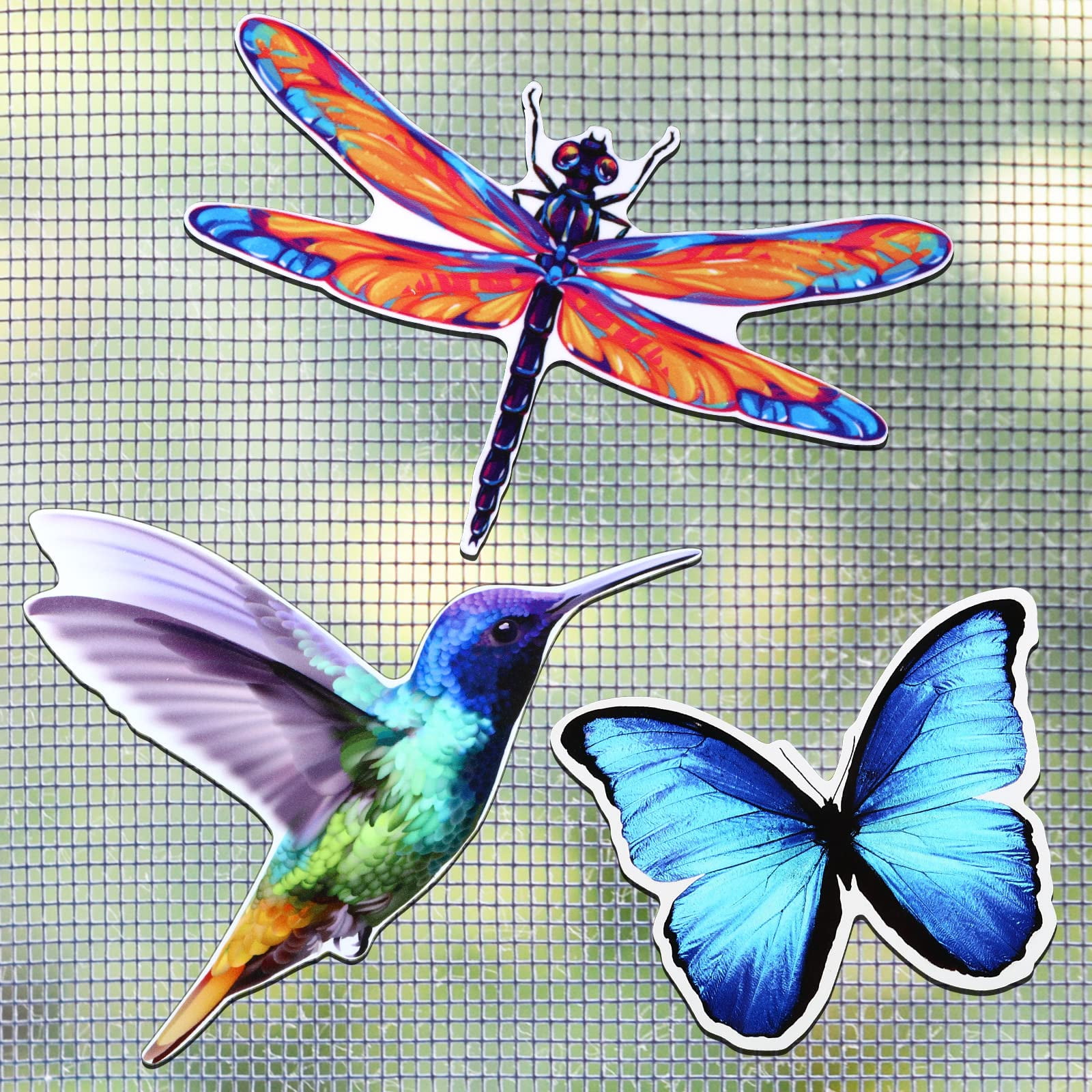 6 Pcs Screen Door Magnets Double Sided Butterfly Dragonfly Hummingbird ...