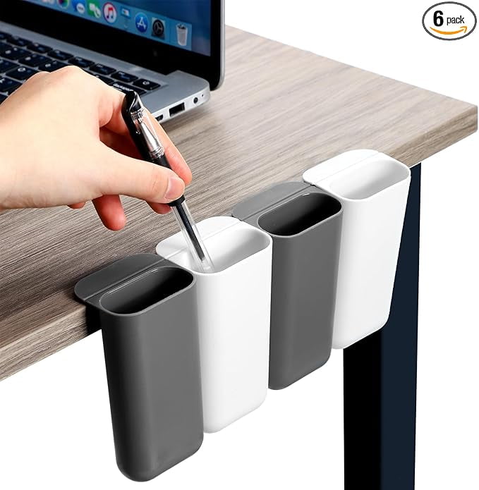 6 Pcs Screen Pen Pencil Holders Attachable Deskside Pen Holder Computer ...