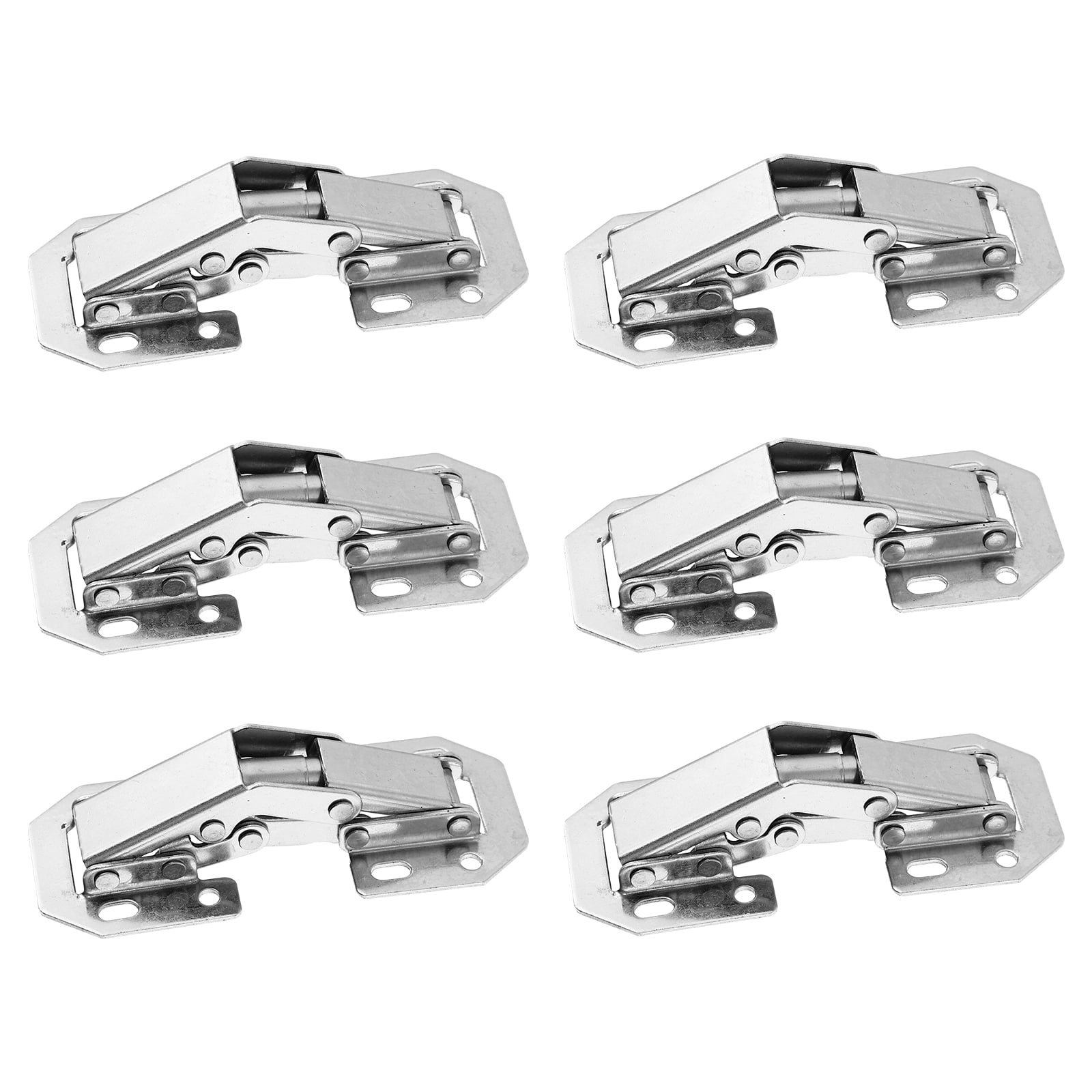 6 Pcs Screws Damping Buffer Hinge Professional Hinges 8X3.5X2CM Silver ...