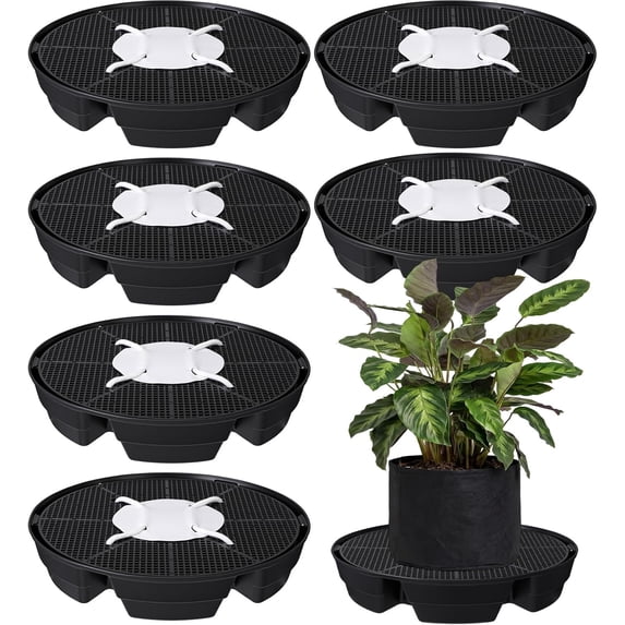 6 Pcs Self-Watering Fabric Pot Base Auto-Irrigation System Plant Saucer ...