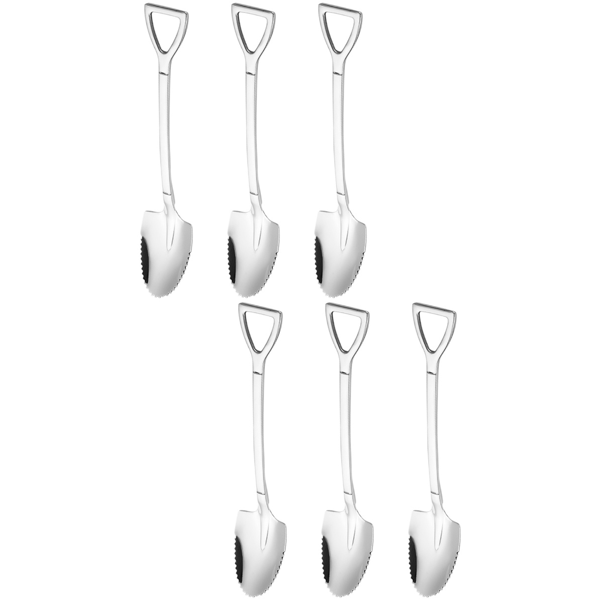 6 Pcs Serrated Edges Fruit Spoon Stainless Steel Spoon Grapefruit Spoon ...