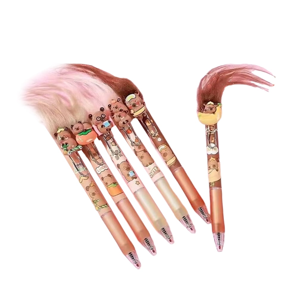 6 Pcs/Set Neutral Pen Cartoon Capybara Gel Pen Stationery Pen 0.5mm ...