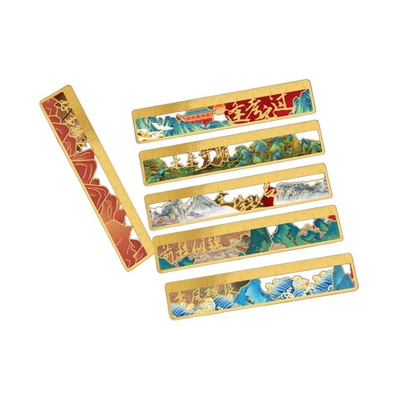 6 Pcs/Set Creative Book Markers Metal Reading Bookmarks Hollow Out Page ...
