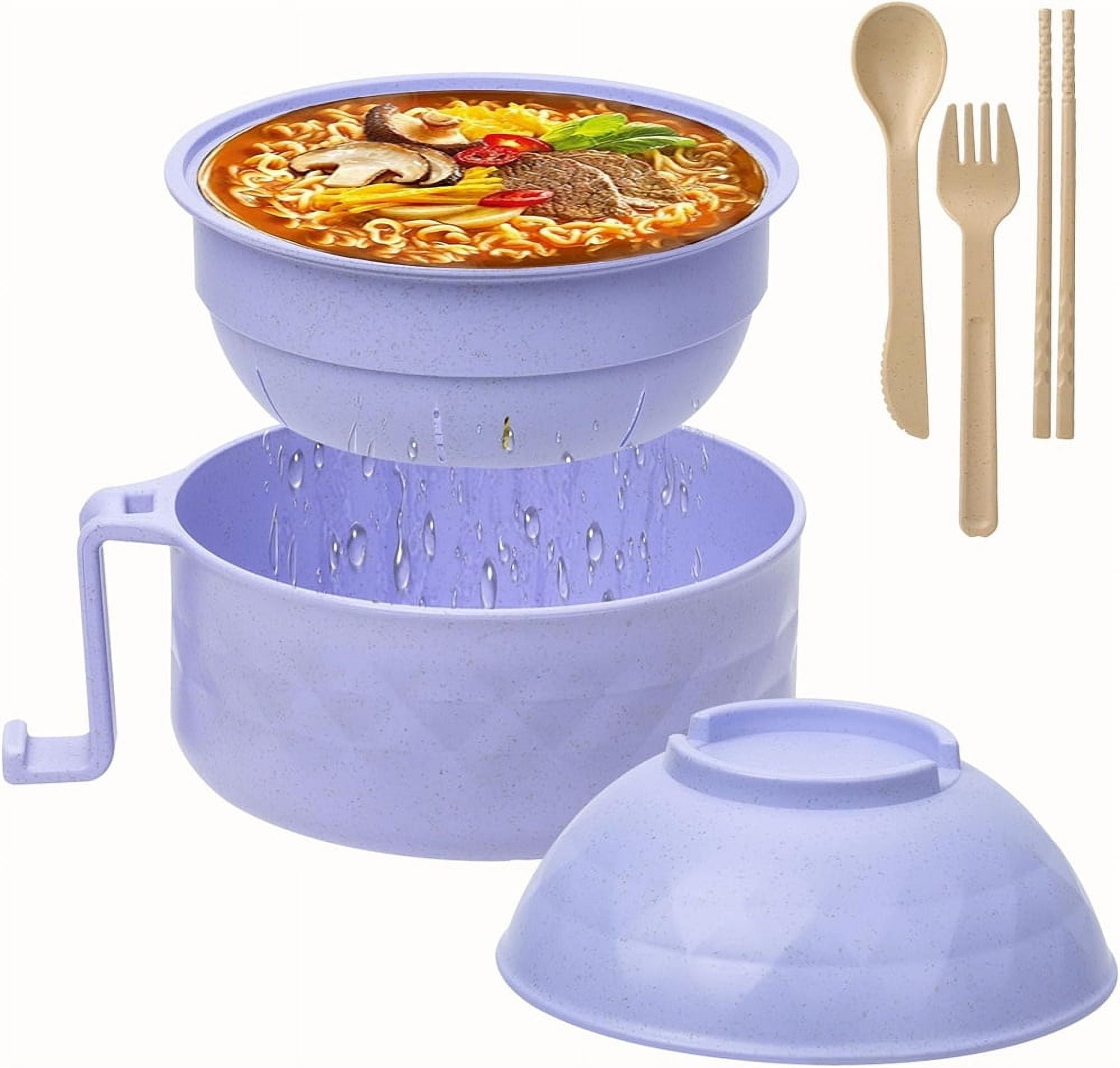 6 Pcs Set Ramen Noodle Bowls Microwavable Set with Lid, NOGIS Instant ...