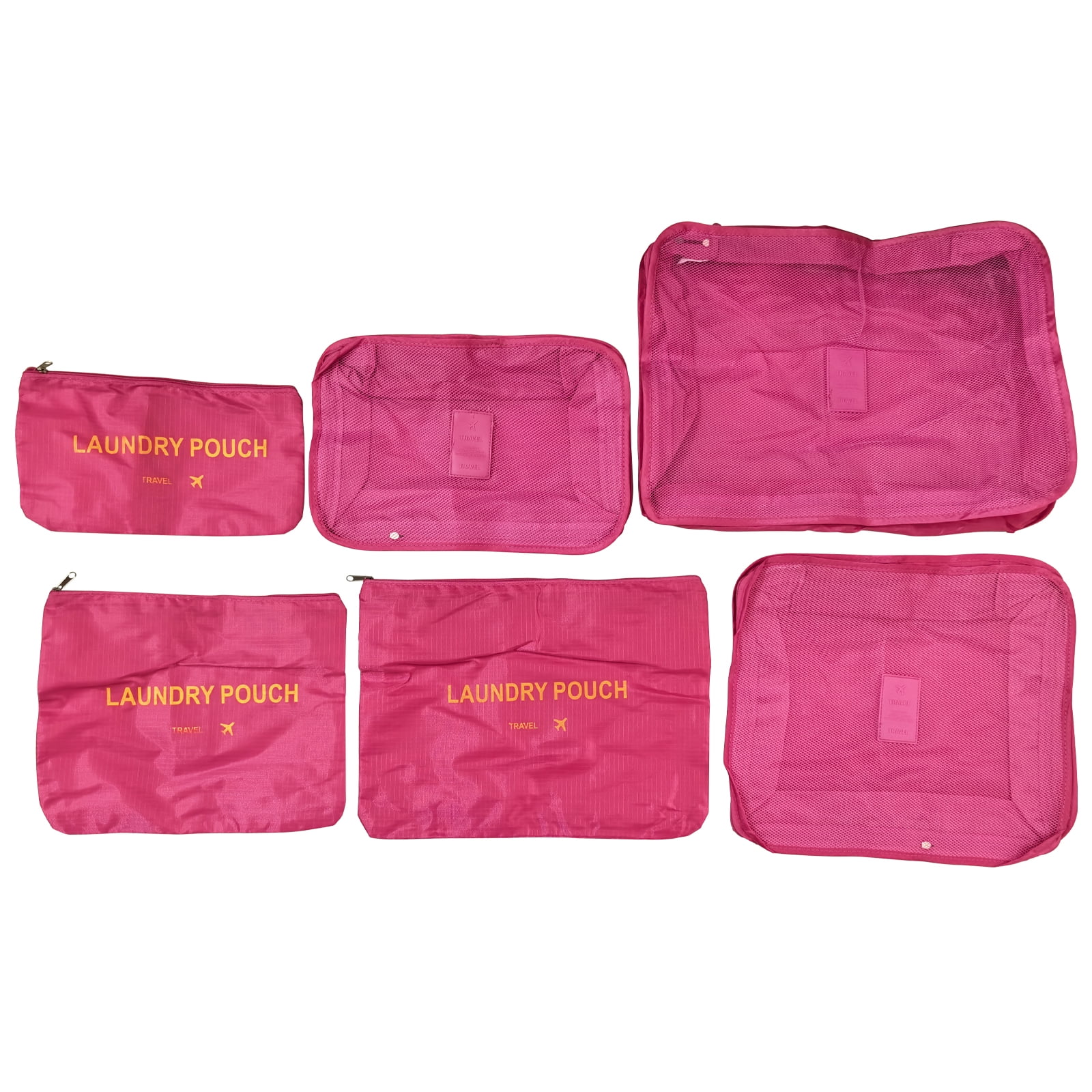6 Pcs/Set Rose Red Waterproof Clothes Storage Pouch for Traveling Home ...