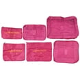 6 Pcs/Set Rose Red Waterproof Clothes Storage Pouch for Traveling Home ...
